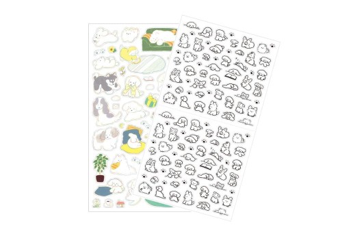 Noteka / Naklejki Midori Sticker Collection Psy